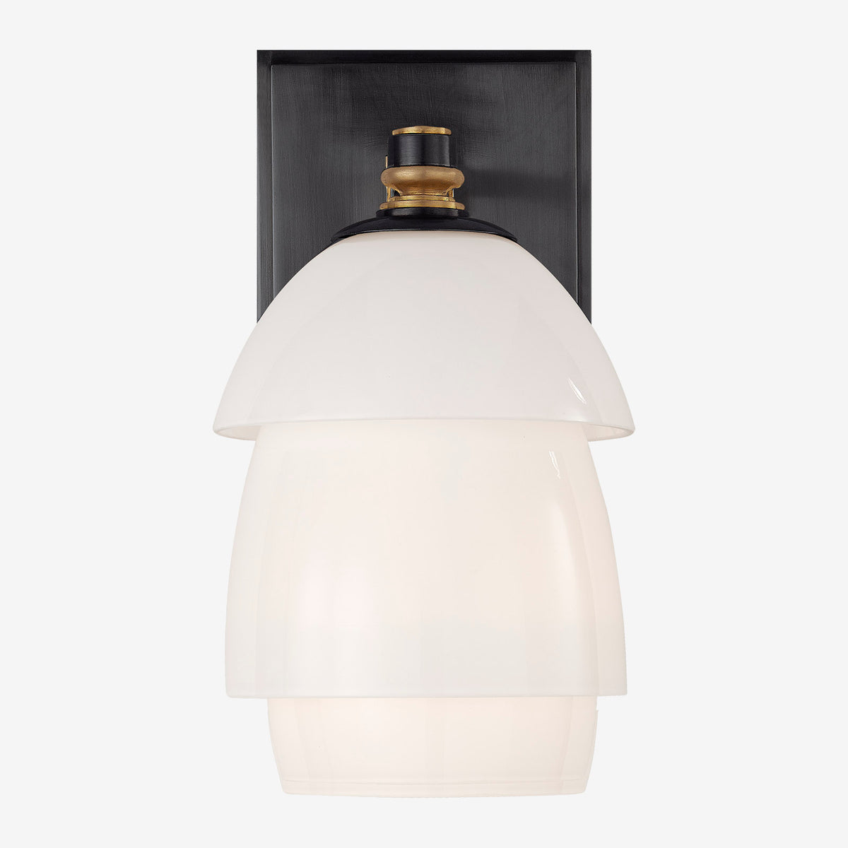 Whitman Sconce with White Glass – The Montauk Lighting Co